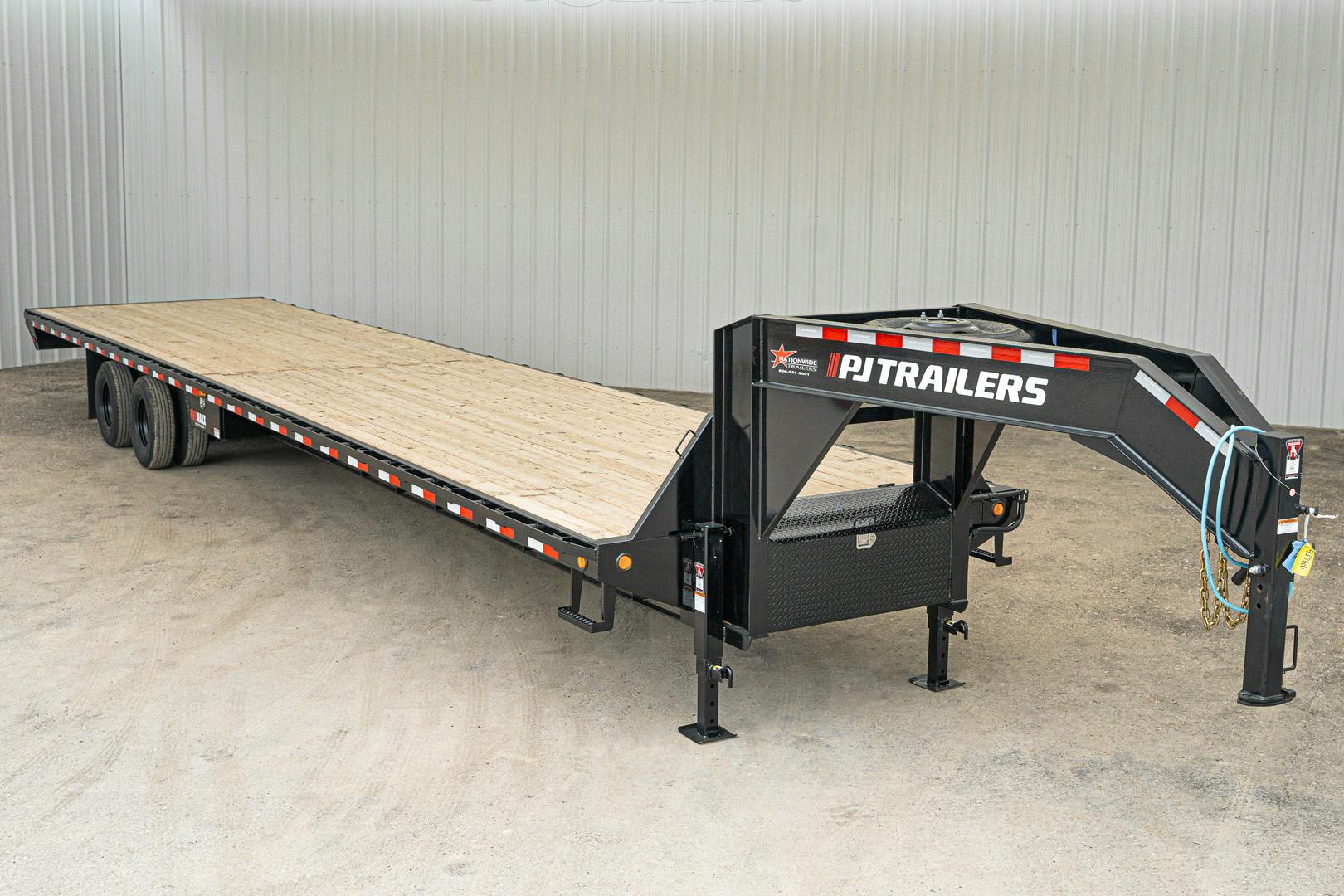 Stock #58345 - PJ Trailers 40ftx102in Gooseneck Air Ride Flatbed ...
