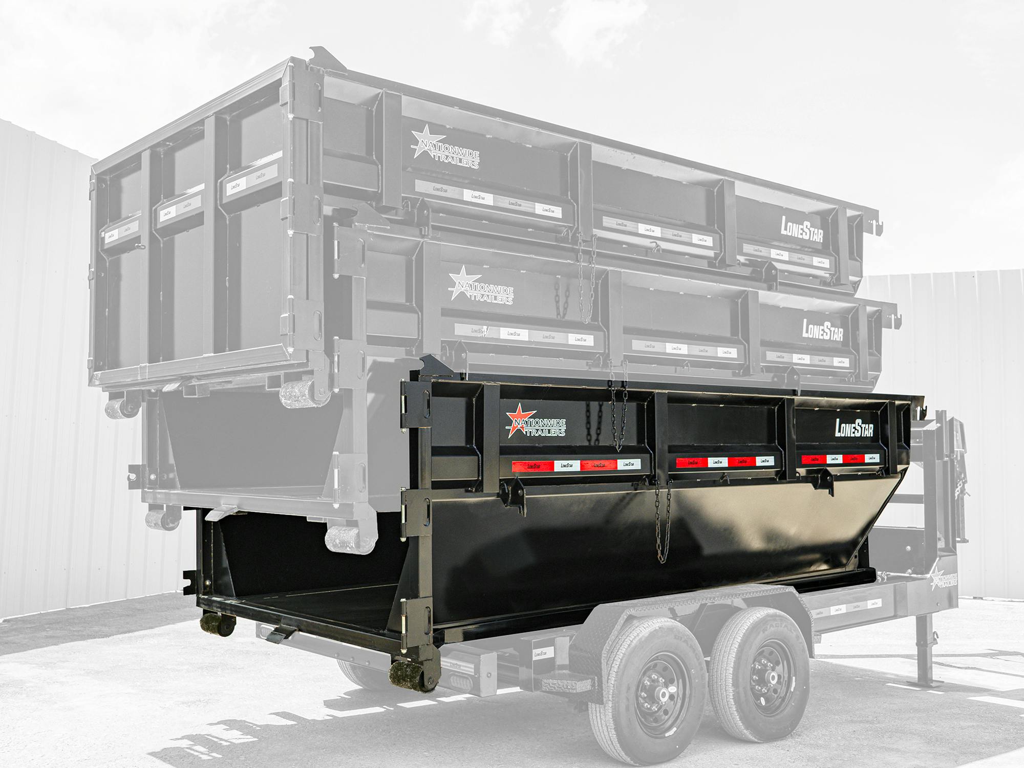 Stock #60299 - LoneStar 14ft 14YD Texas Pride Trailer Roll Off Dumpster ...