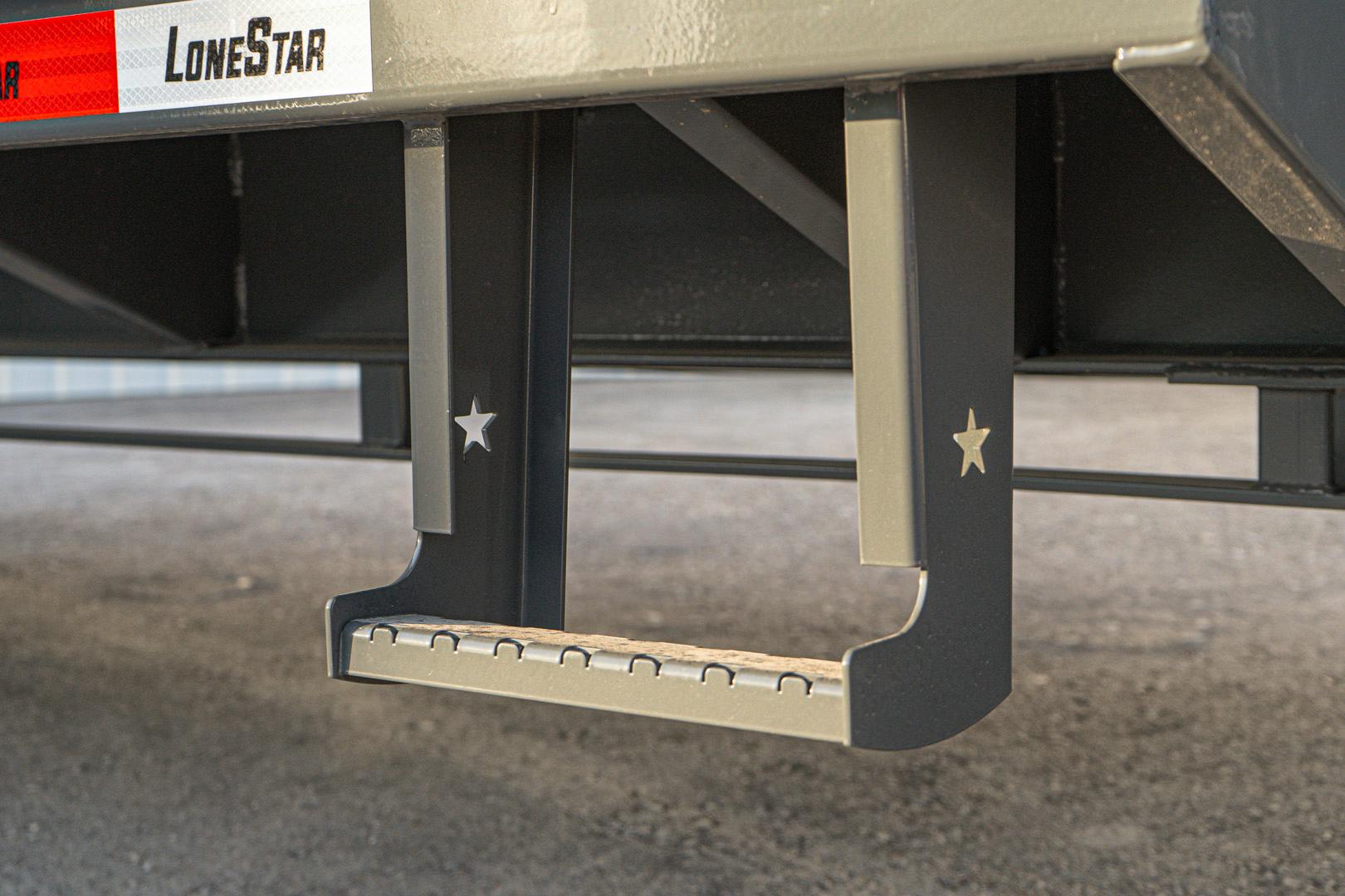 Stock #60915 - LoneStar 40ftx102in Gooseneck Lo Pro Flatbed Trailer w ...