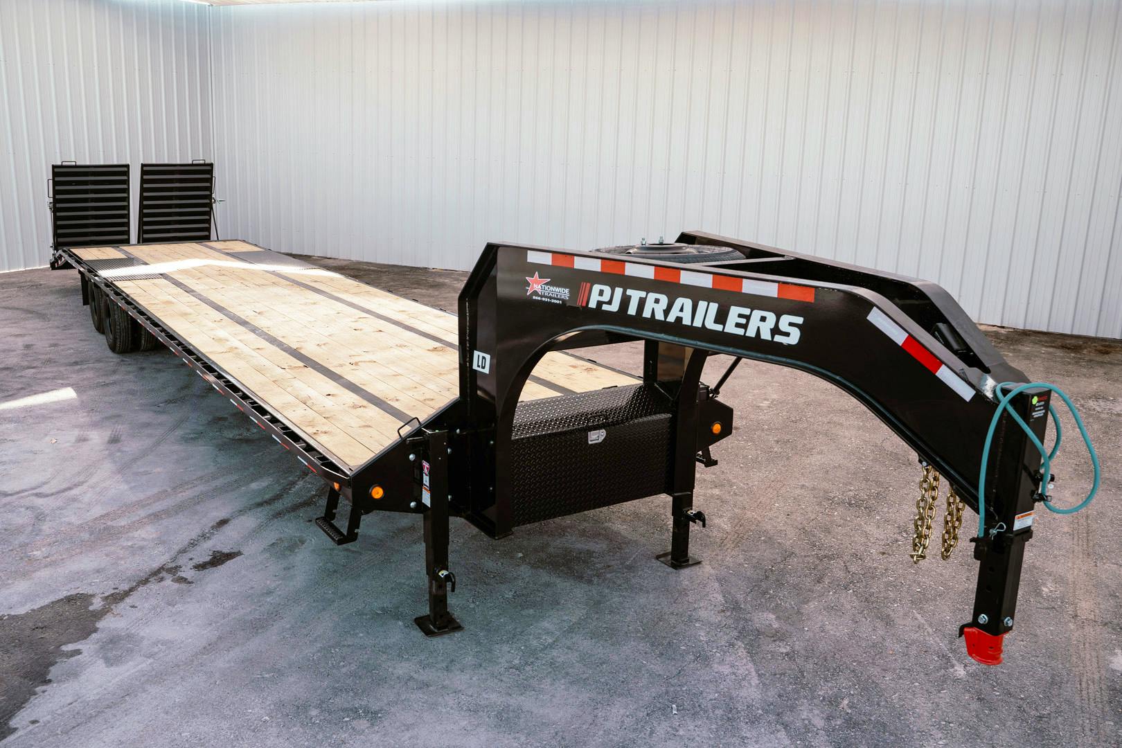 Stock #62771 - PJ Trailers 40ftx102in Gooseneck Low Pro Flatbed Trailer ...