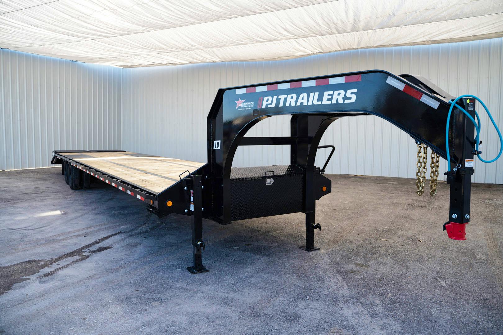 Stock #62771 - PJ Trailers 40ftx102in Gooseneck Low Pro Flatbed Trailer ...