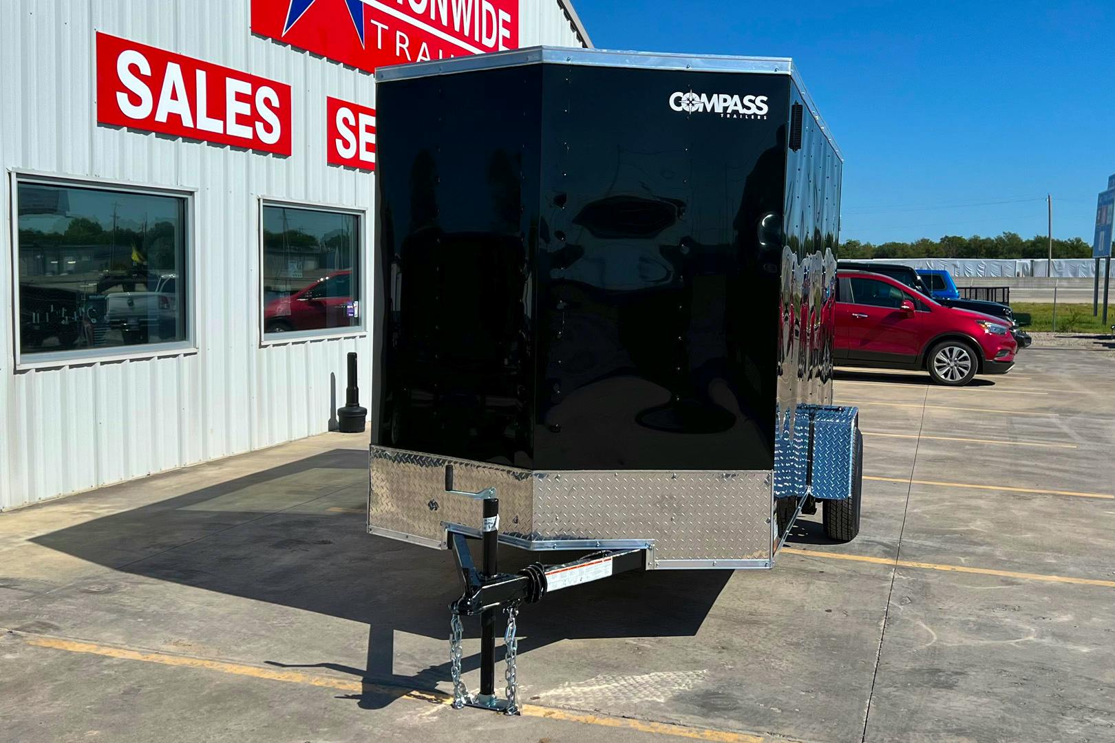 Stock #63764 - Compass 6ftx12ft Enclosed Cargo Trailer w Rear Barn Doors C1