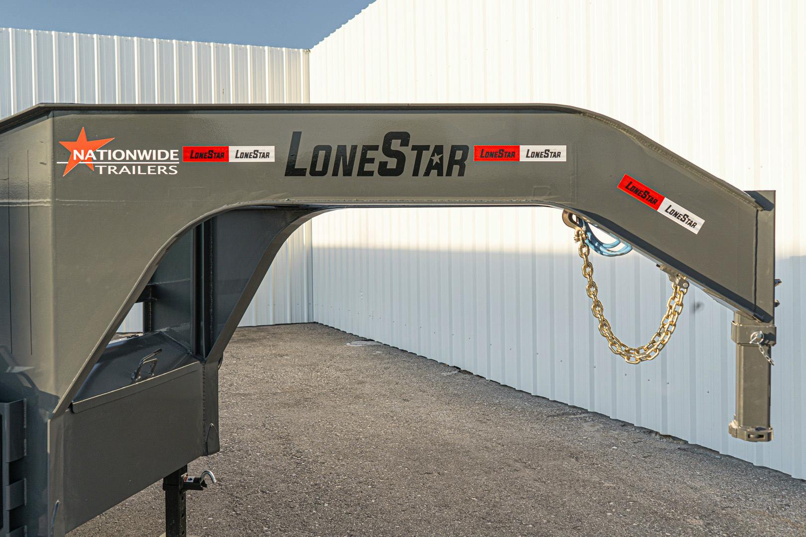 Stock #66982 - LoneStar 40ftx102in Gooseneck Lo Pro Flatbed Trailer w ...