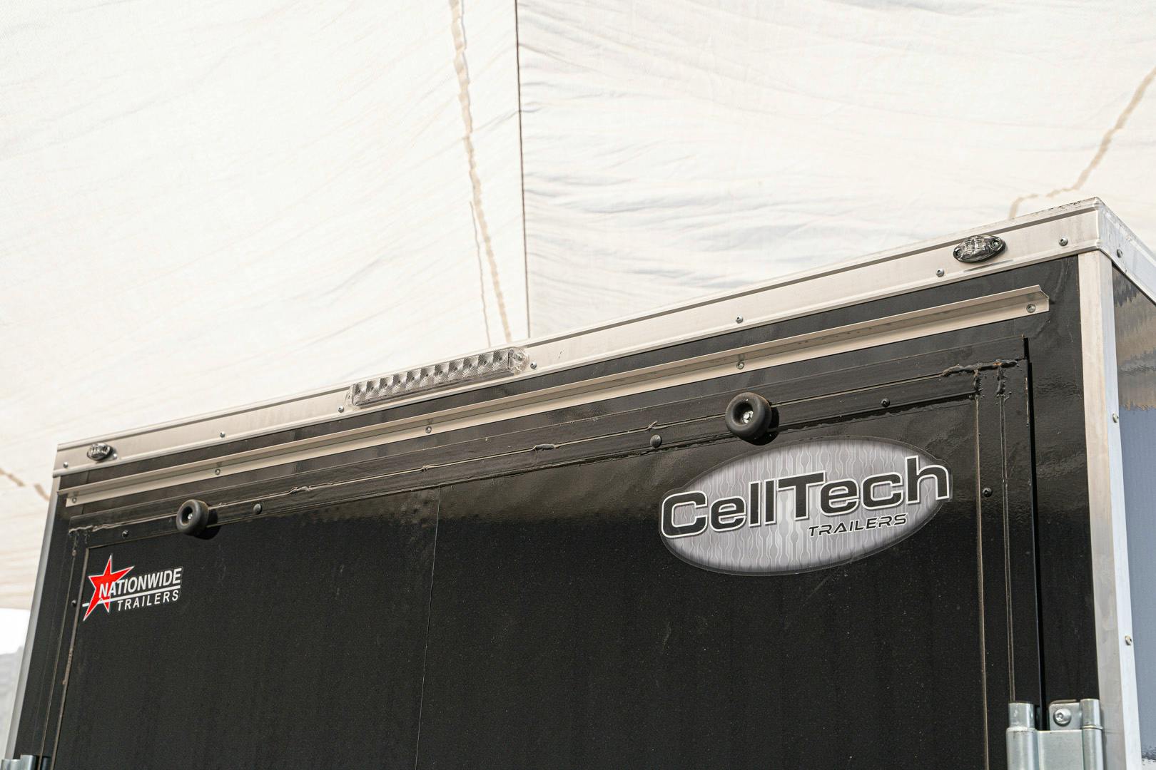 Stock #67029 - CellTech 7ftx14ft All Steel Enclosed Cargo Trailer w Rear Ramp Door C2