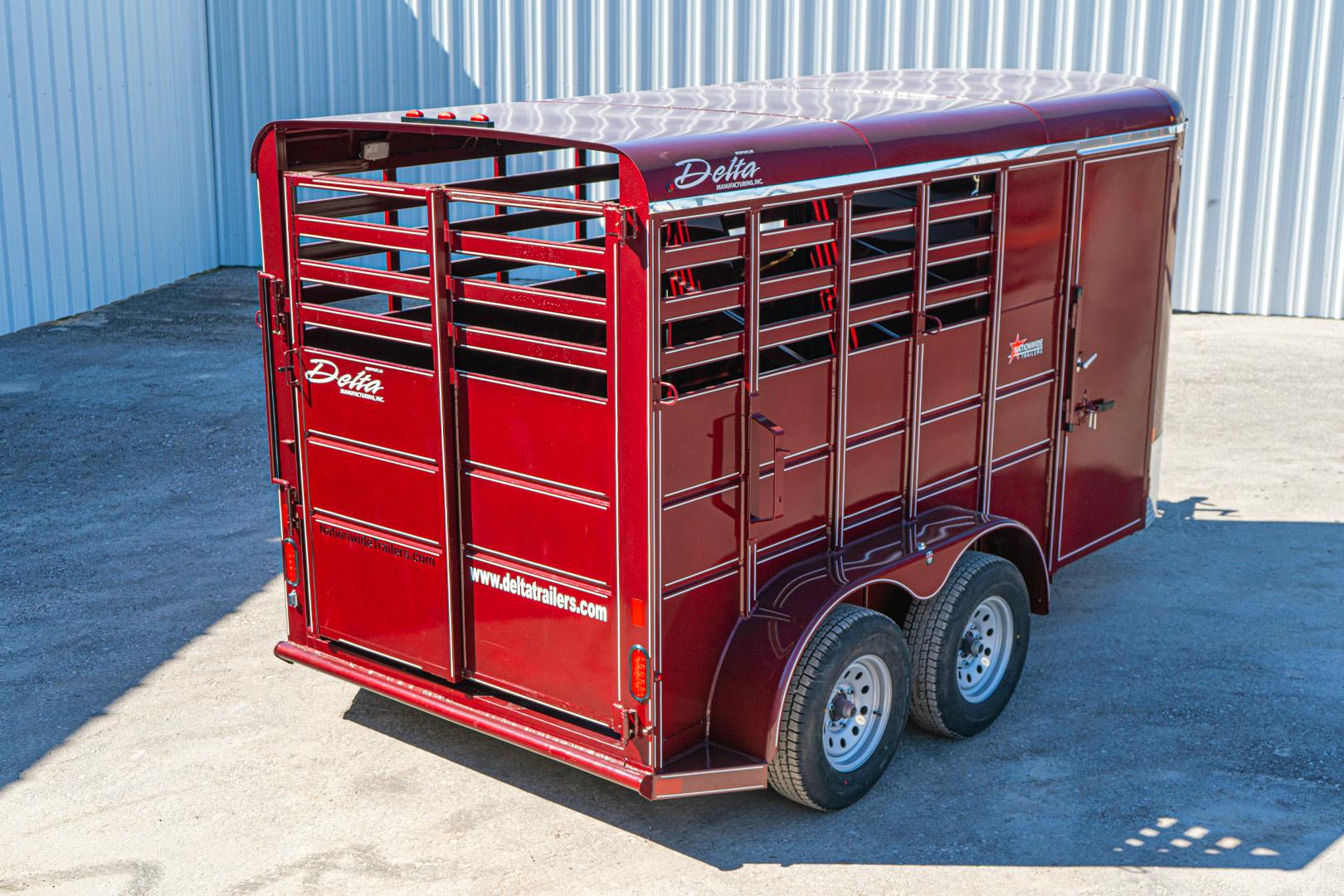 Stock #69680 - Delta 14ft 500 Series 2 Horse Slant Stock Combo Trailer RH