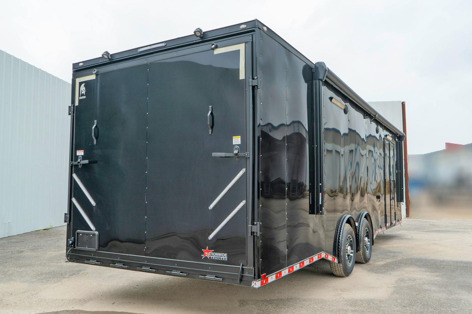 Stock #70167 - Spartan 8 5ftx28ft Enclosed Race Trailer w Rear Ramp Door CR