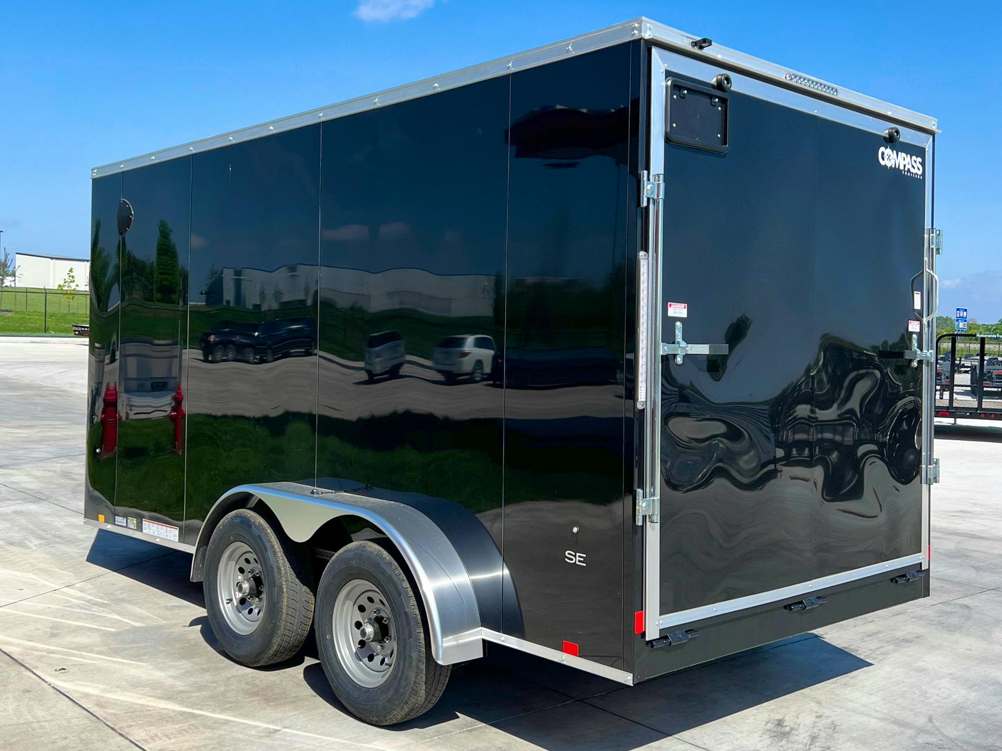 Stock #70614 - Compass 7ftx14ft Enclosed Cargo Trailer w Rear Ramp Door C2