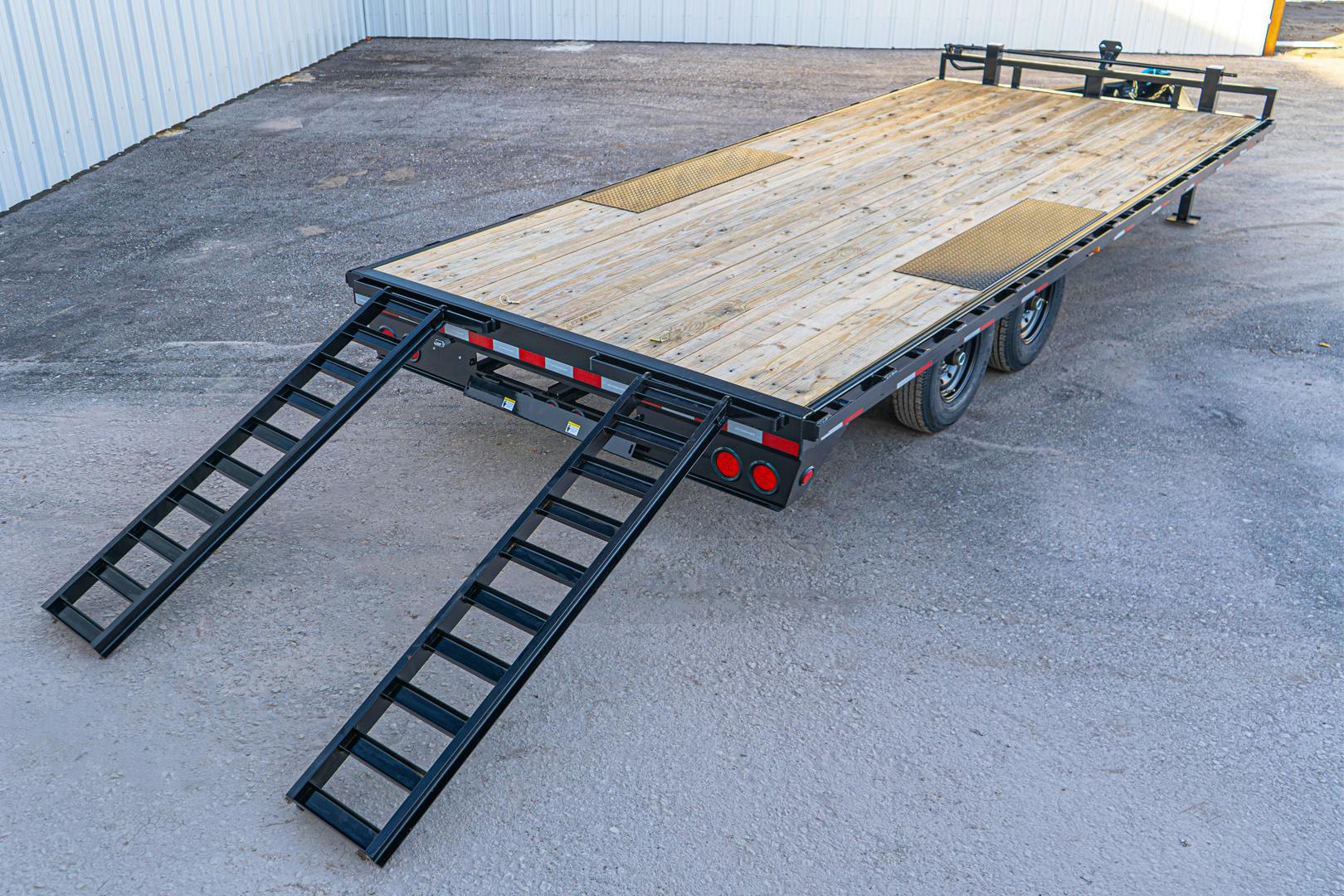 PJ Trailers 20ftx102in 8in I Beam Deckover Flatbed Trailer F8