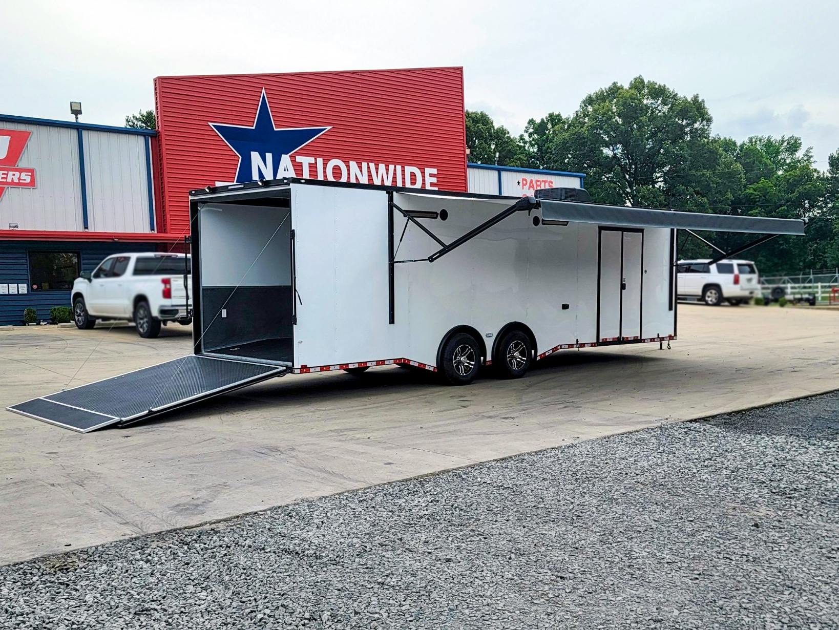 Stock #71698 - Spartan 8 5ftx28ft Enclosed Race Trailer w Rear Ramp Door CR