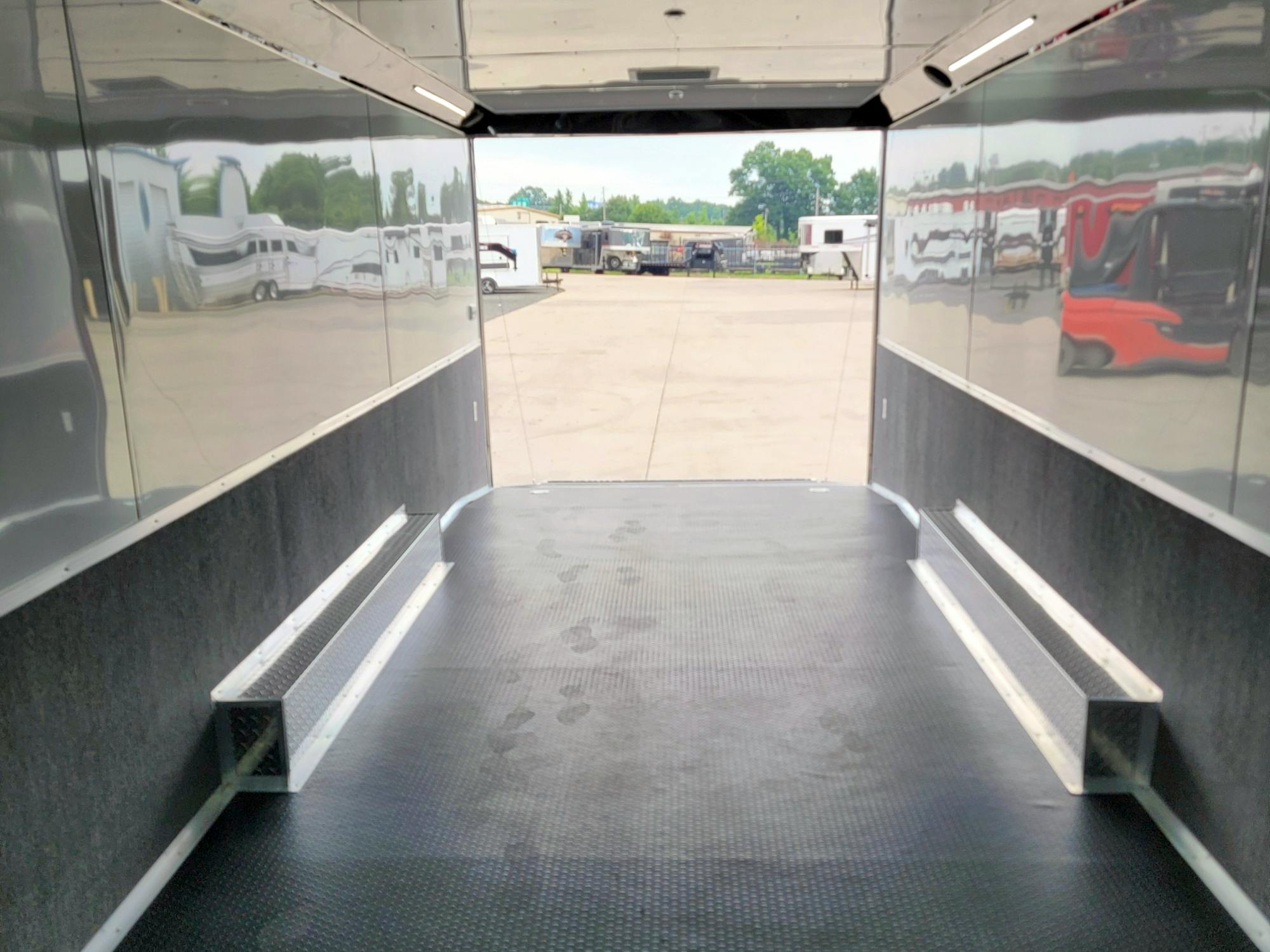 Stock #71698 - Spartan 8 5ftx28ft Enclosed Race Trailer w Rear Ramp Door CR