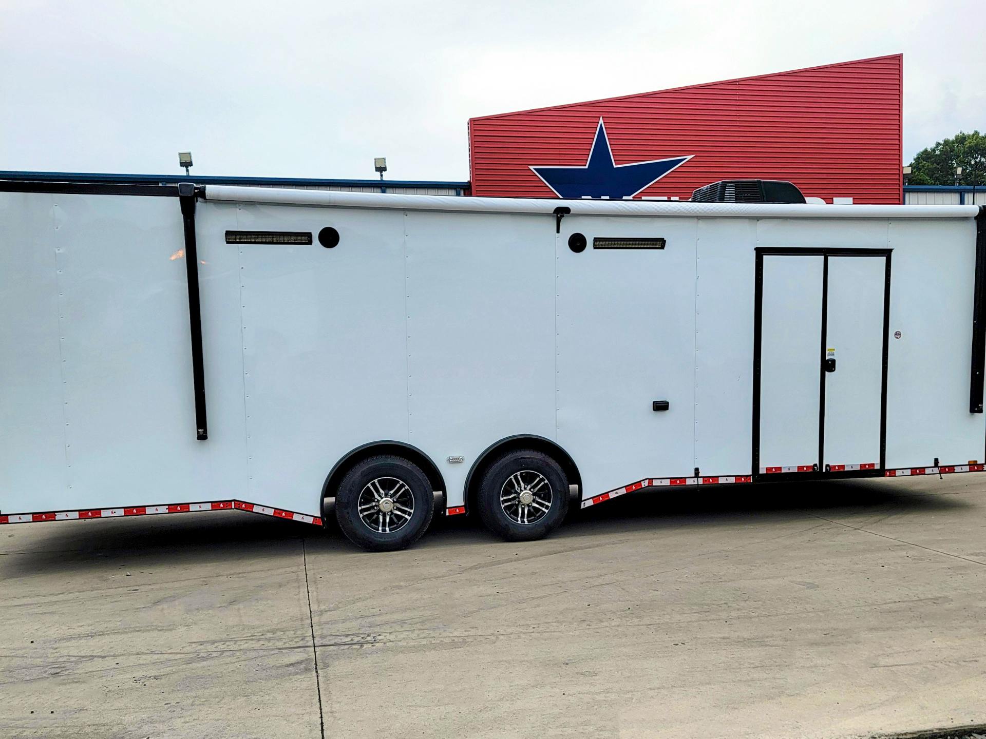 Stock #71698 - Spartan 8 5ftx28ft Enclosed Race Trailer w Rear Ramp Door CR