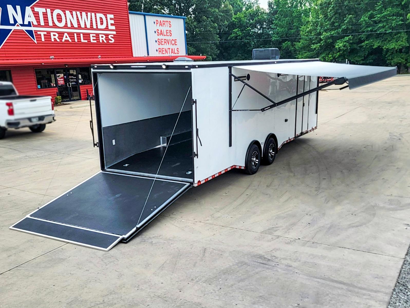 Stock #71698 - Spartan 8 5ftx28ft Enclosed Race Trailer w Rear Ramp Door CR