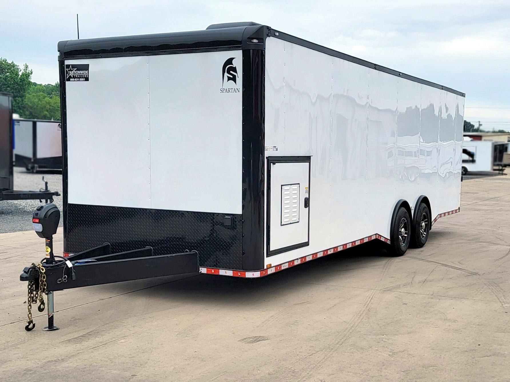 Stock #71698 - Spartan 8 5ftx28ft Enclosed Race Trailer w Rear Ramp Door CR