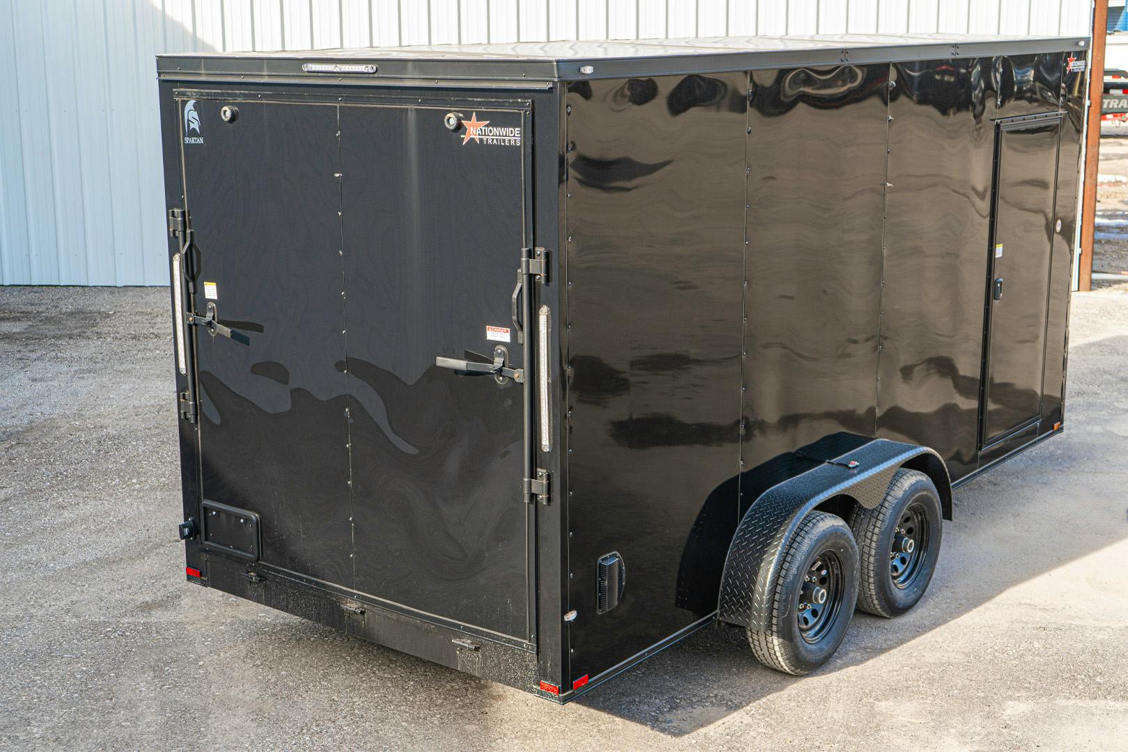 Stock #74971 - Spartan 7ftx16ft Enclosed Cargo Trailer w Rear Ramp Door C2