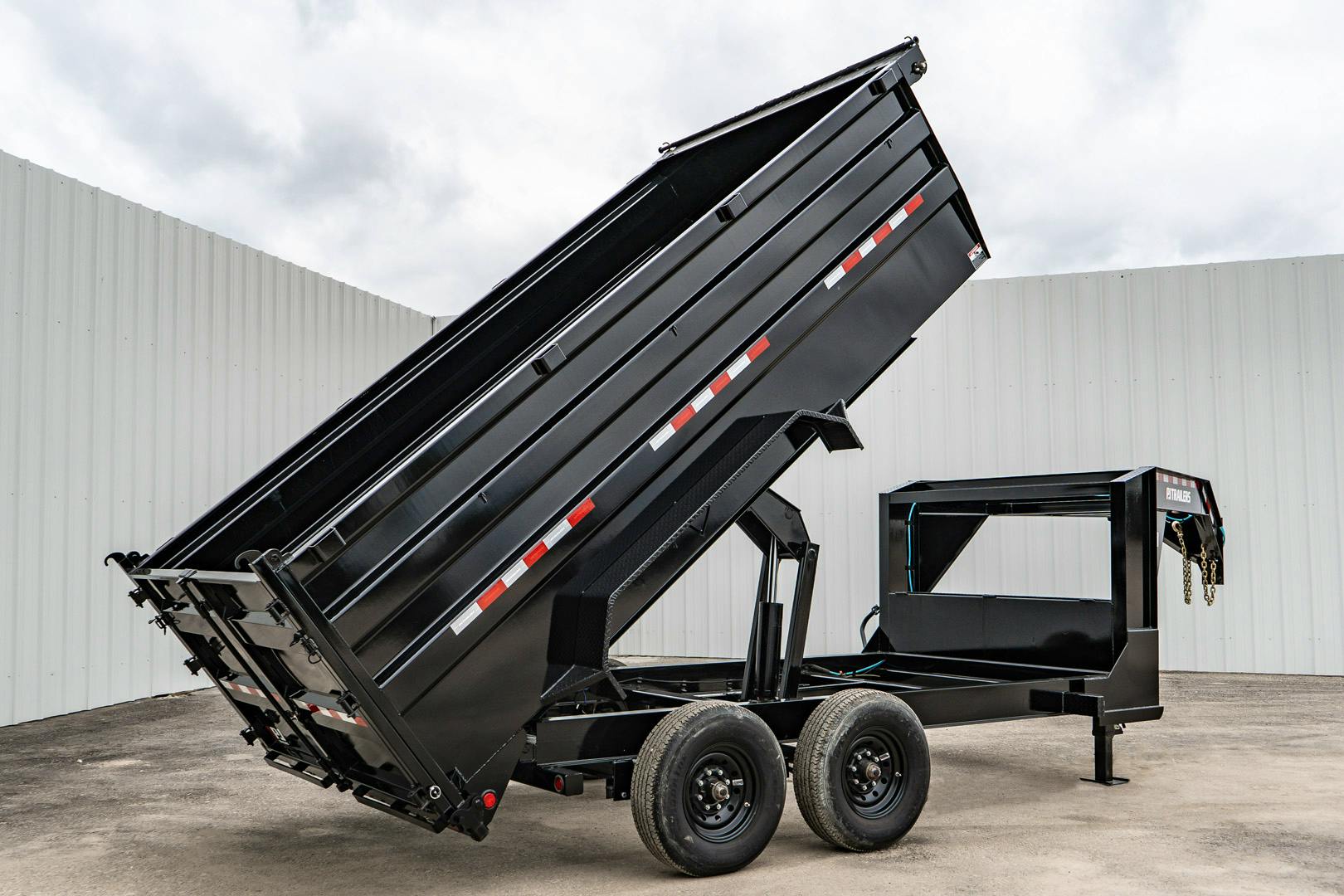 Stock #77804 - PJ Trailers 14ftx83in 18k GN Low Pro Dump Trailer w 4ft ...