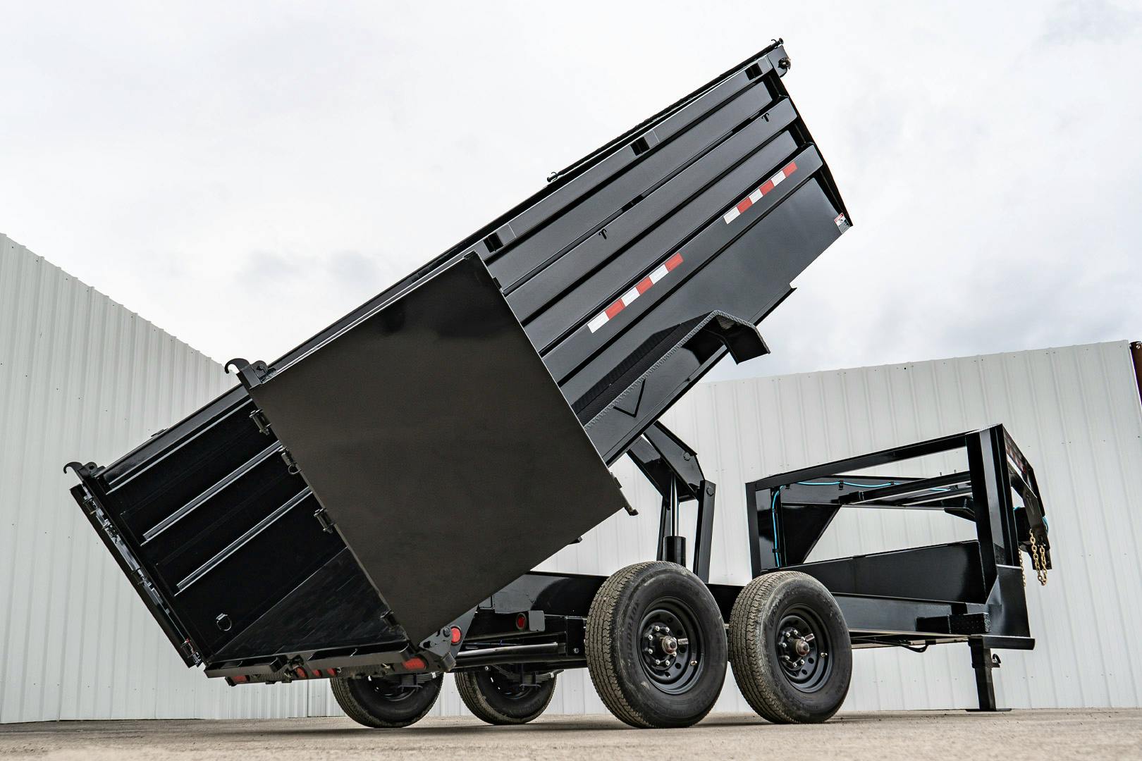 Stock #77804 - PJ Trailers 14ftx83in 18k GN Low Pro Dump Trailer w 4ft ...