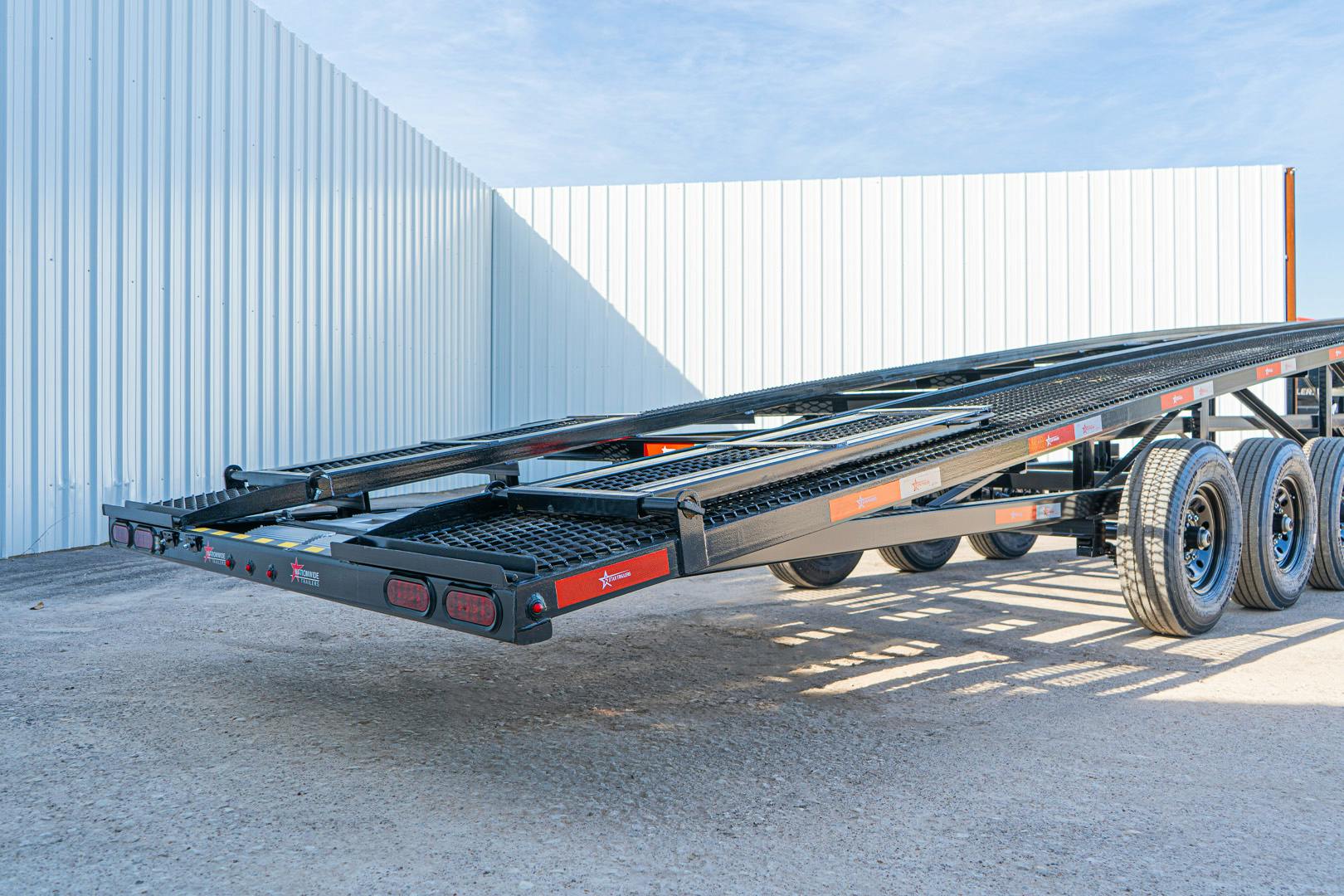 Stock #79289 - 5 Star 48ftx90in Wedge 3 Car Trailer A3