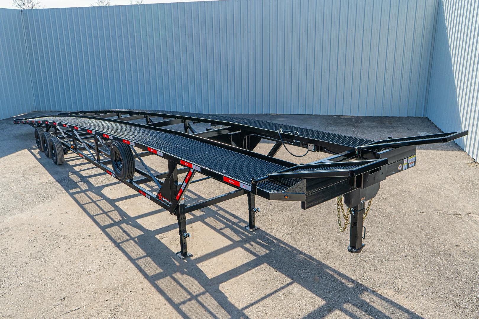 Stock #79289 - 5 Star 48ftx90in Wedge 3 Car Trailer A3