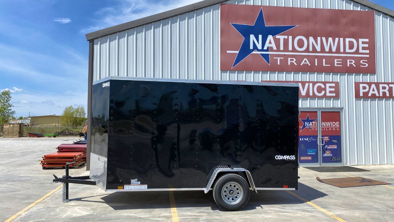 Compass 6'x12' Enclosed Cargo Trailer w/ Rear Ramp Door (C1) - $4,590 ...