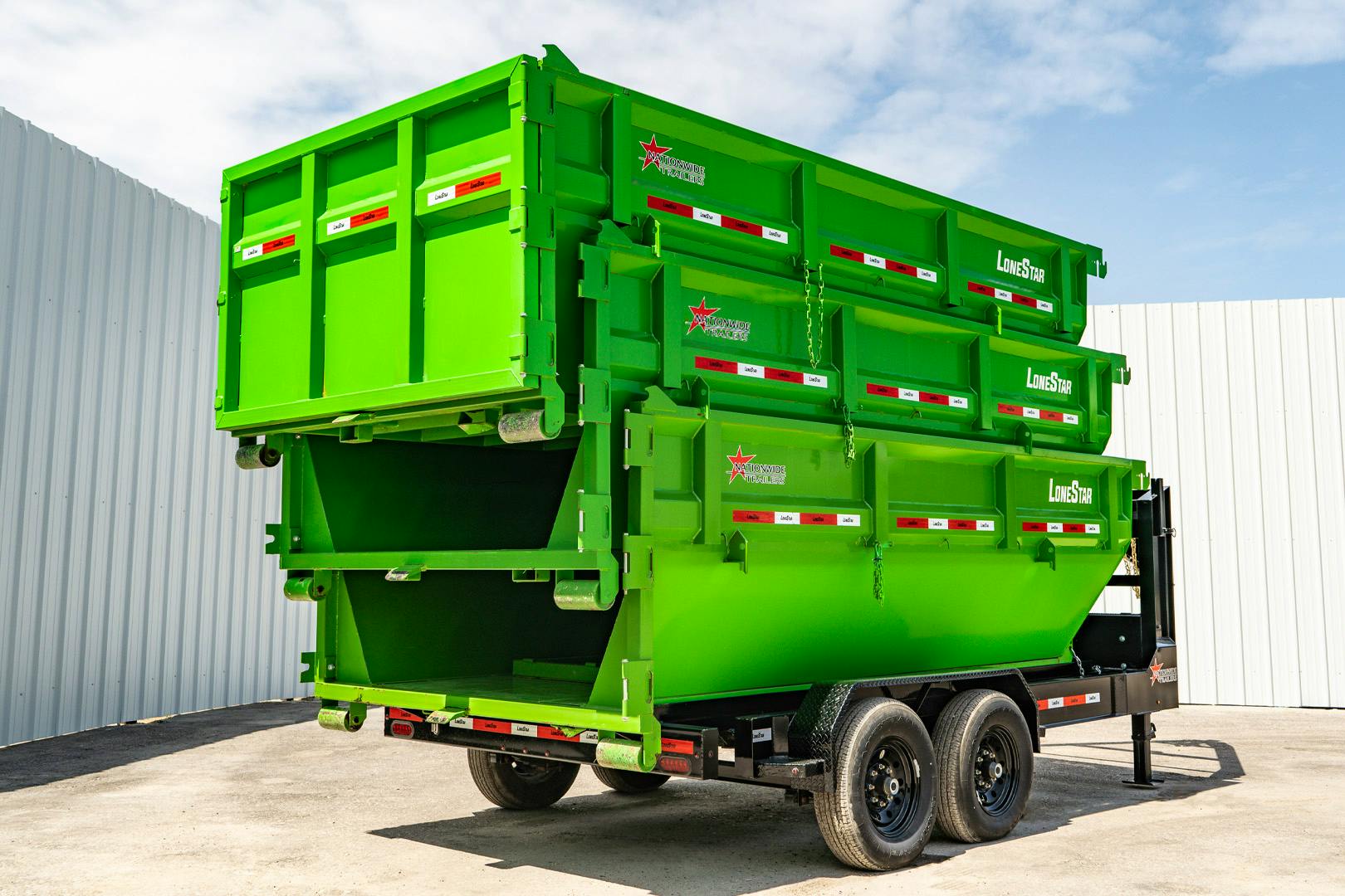 LoneStar 14ft 14YD Steel Dumpster Bin w 4ft Sides
