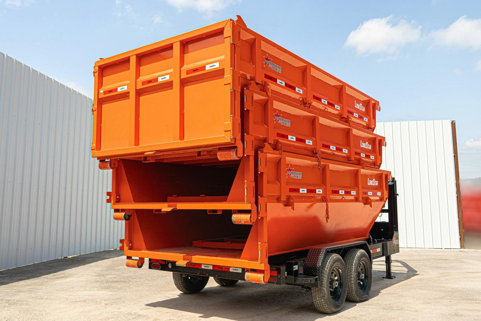 LoneStar 14ft 14YD Steel Dumpster Bin w 4ft Sides